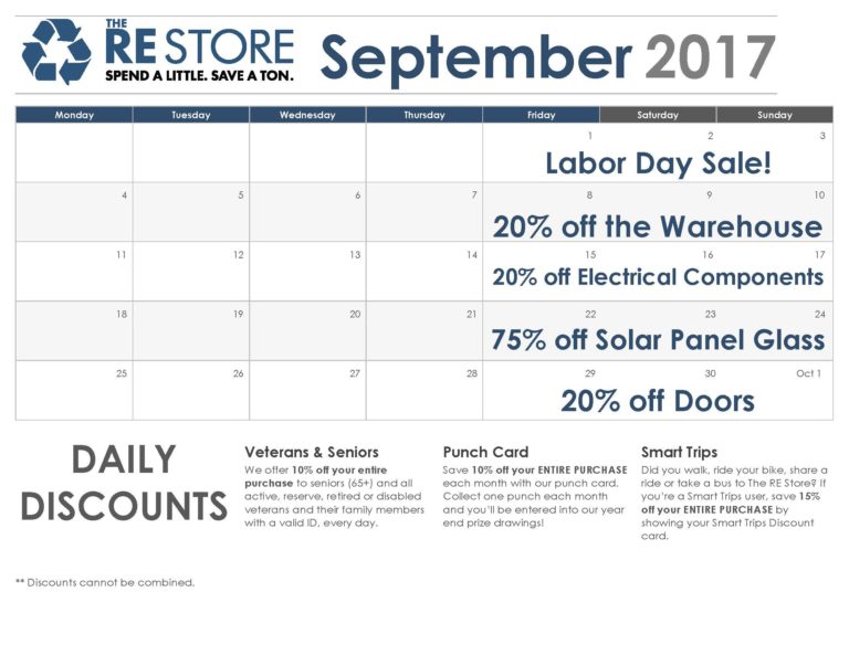 September Sales | The RE Store
