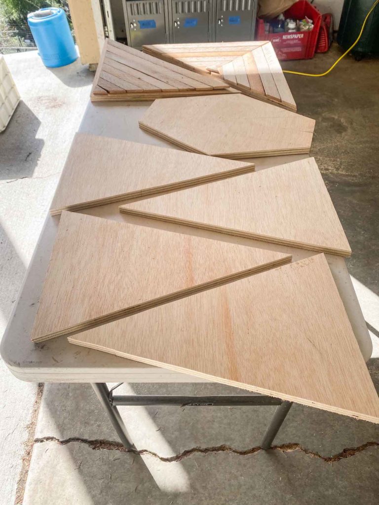 Creating wall art with wooden lath | The RE Store